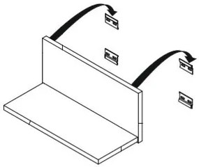 Nástěnná police Carlos, bílá, 40 cm