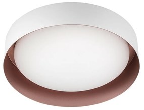 Linea Light 8286 Crew_2, stropní svítidlo s bílo-měděným límcem, 12W LED 3000K, prům. 26cm