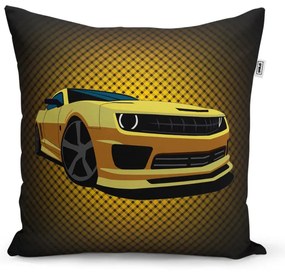 Sablio Polštář Chevrolet Camaro Žlutá mřížka - 50x50 cm