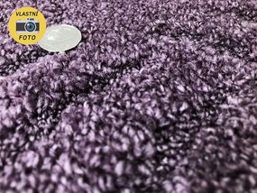 Metrážový koberec bytový Spring Filc 6470 fialový - šíře 3 m