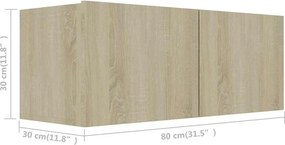 2dílný set TV skříněk dub sonoma kompozitní dřevo 3079017