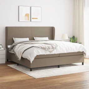 Box spring postel s matrací taupe 200x200 cm textil 3127833