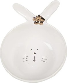 Bílá porcelánová miska s králičími oušky Rabbit - 13*11*8 cm / 200 ml