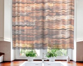 DIMEX | Hotové záclony - kusová fotozáclona Dřevěná zeď VO-140-021 | hnědá | 140 x 120 cm