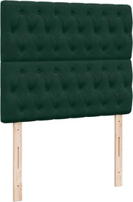 Box spring postel s matrací tmavě zelená 120x190 cm samet 3292295