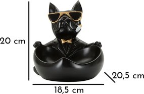 Dekorativní soška Dog Ball černá
