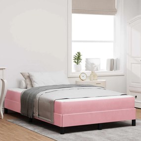 Postel s boxspringem s matrací Růžová 120 x 190 cm textil 3398682