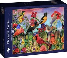 BLUEBIRD Puzzle Ptáci v rozkvetlé zahradě / 500 dílků / 34,2 x 47,8 cm