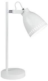 Stolní lampa, bílá / kov, AIDEN TYP 1