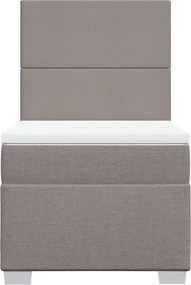 Box spring postel s matrací taupe 90x200 cm textil 3290368