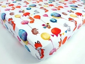 Nadia Dětské bavlněné prostěradlo 200x120cm různé vzory Barva: Liška s balónky