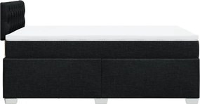 Box spring postel s matrací černá 120x190 cm textil 3285836