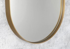 Sapho PUNO oválné zrcadlo v rámu 40x70cm, zlato mat ORT470