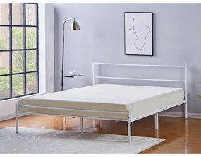 Kovová postel s rámem Bengrio 0501, Rozměr postele: 180x200, Barva: Bílá