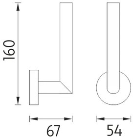 Nimco Držák na toaletní papír rezervní UNIX ČERNÁ - UNC 13055R-90