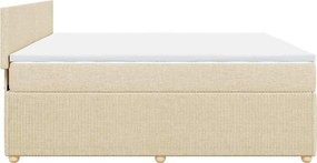 Box spring postel s matrací krémová 180x200 cm textil 3287533