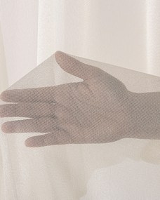 Záclona na řasící pásce Wave barva zlatá látka poloprůhledná, lesklé, pletený vzor