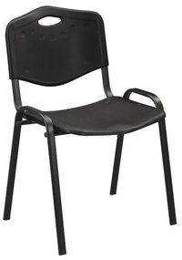 Plastová jídelní židle Manutan Expert ISO, černá