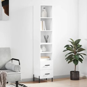 Skříň highboard bílá 34,5 x 34 x 180 cm kompozitní dřevo