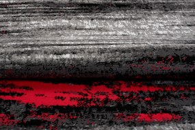 Chemex Kusový koberec Maya - abstrakt 3 - šedý/červený Rozměr koberce: 80x150 cm