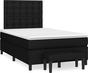 Box spring postel s matrací černá 120x200 cm textil 3136903