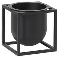 Květináč Kubus Flowerpot Black 10 cm Audo Copenhagen