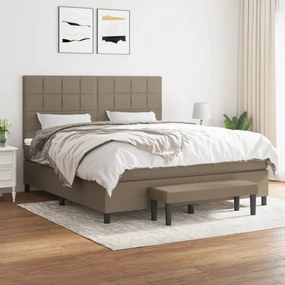 Box spring postel s matrací taupe 180x200 cm textil 3136617