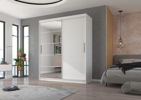 ADRK Furniture Posuvná skříň se zrcadlem ESTI 180 SW-ESI-180-W
