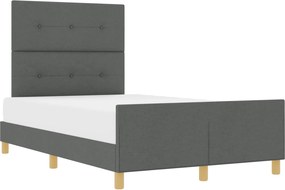 Rám postele s čelo Tmavě šedá 120 x 200 cm textil 3344719