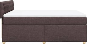 Box spring postel s matrací tmavě hnědá 160x200 cm textil 3286741