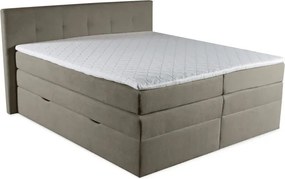Kontinentální boxspring postel ANNA 200x220, šedá (gerra 90)