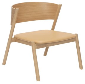 HÜBSCH Dřevěné křeslo OBLIQUE světlé 331605