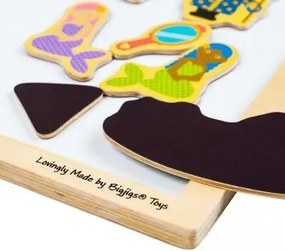 Bigjigs Toys Dřevěná magnetická tabule / od 3 let