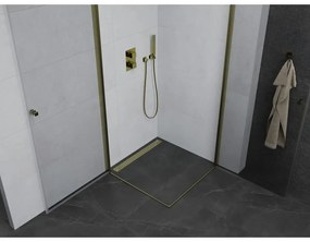 Mexen Pretoria Duo sprchový kout s otočnými dveřmi 80 x 80 cm, Průhledné, Zlatá - 852-080-080-50-00-02