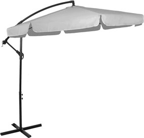 Zahradní slunečník 290 cm, světle šedý SPRINGOS CASABLANCA GU0042