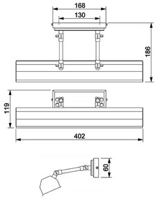 Elstead CHAWTON-PLM-DB - Obrazové svítidlo CHAWTON 2xE14/40W/230V
