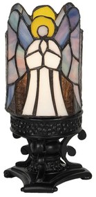 Vitrážová stolní lampa Tiffany Ange – 14x21 cm