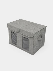 Sinsay - Skládací úložný box s okénky a víkem - šedá