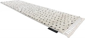Dywany Łuszczów, Běhoun Berber Syla B752 dots cream, 60x200, bílá, kuchyně
