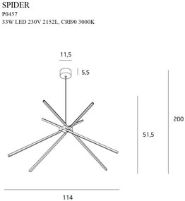 Maxlight Závěsné svítidlo Maxlight P0457 SPIDER