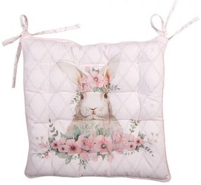 Podsedák s výplní se zajíčkem Floral Easter Bunny – 40x40x4 cm