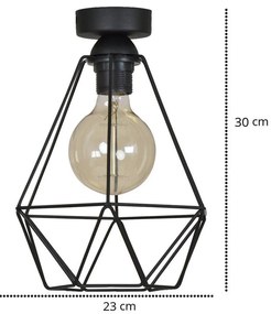 Stropní svítidlo Fusion, 1x drátěné stínítko (výběr ze 3 barev)