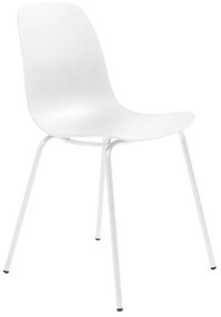 OnaDnes -20% Bílá plastová jídelní židle Unique Furniture Whitby
