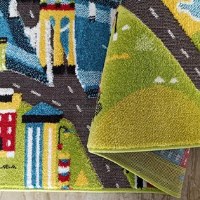 DY Dětský barevný koberec s motivem města Color Kids 03 Rozměr: 100x150 cm