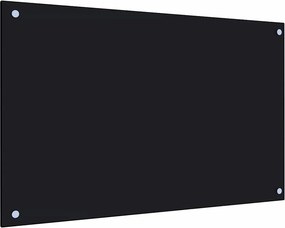 Kuchyňský panel černý 80 x 50 cm tvrzené sklo 249485