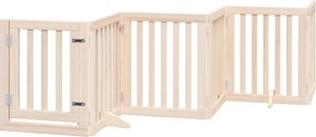 Zábrana pro psy s dvířky skládací 12 panelů 600 cm topol 3155642