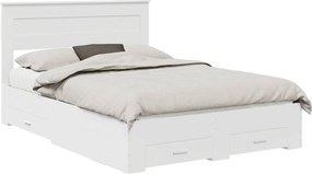Rám postele se zásuvkou Bílá 160 x 200 cm Kompozitní dřevo 3409966