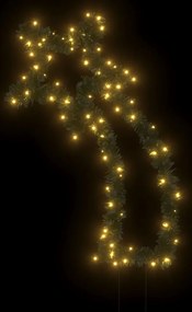 vidaXL Vánoční světelná dekorace s hroty Kometa 80 LED diod 62 cm [357731] Barva: Zelená