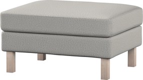 Potah na podnožku IKEA Karlstad barva šedá látka pletený vzor