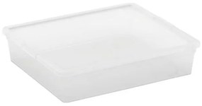 Plastový úložný box KETER C-box FLAT s víkem, transparentní 9 l